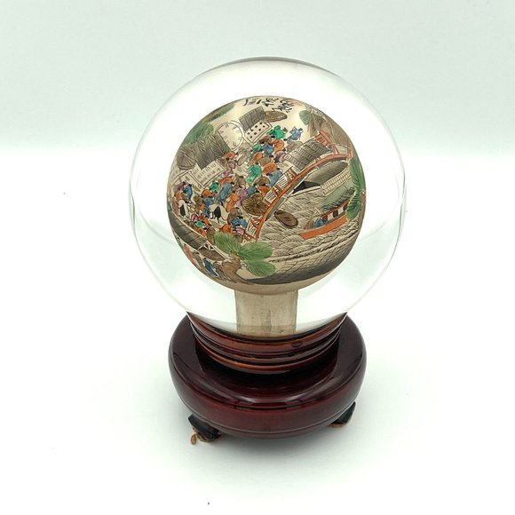 Art | Chinese Reversepainted Glass Ball Featuring The Great Wall Of ...
